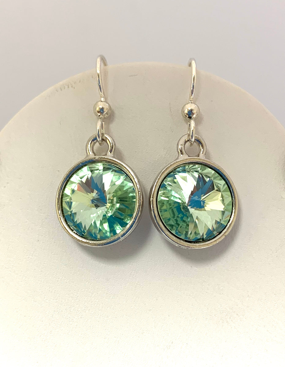 Swarovski Crystal Rivoli Dangle Earrings | Lively Accents